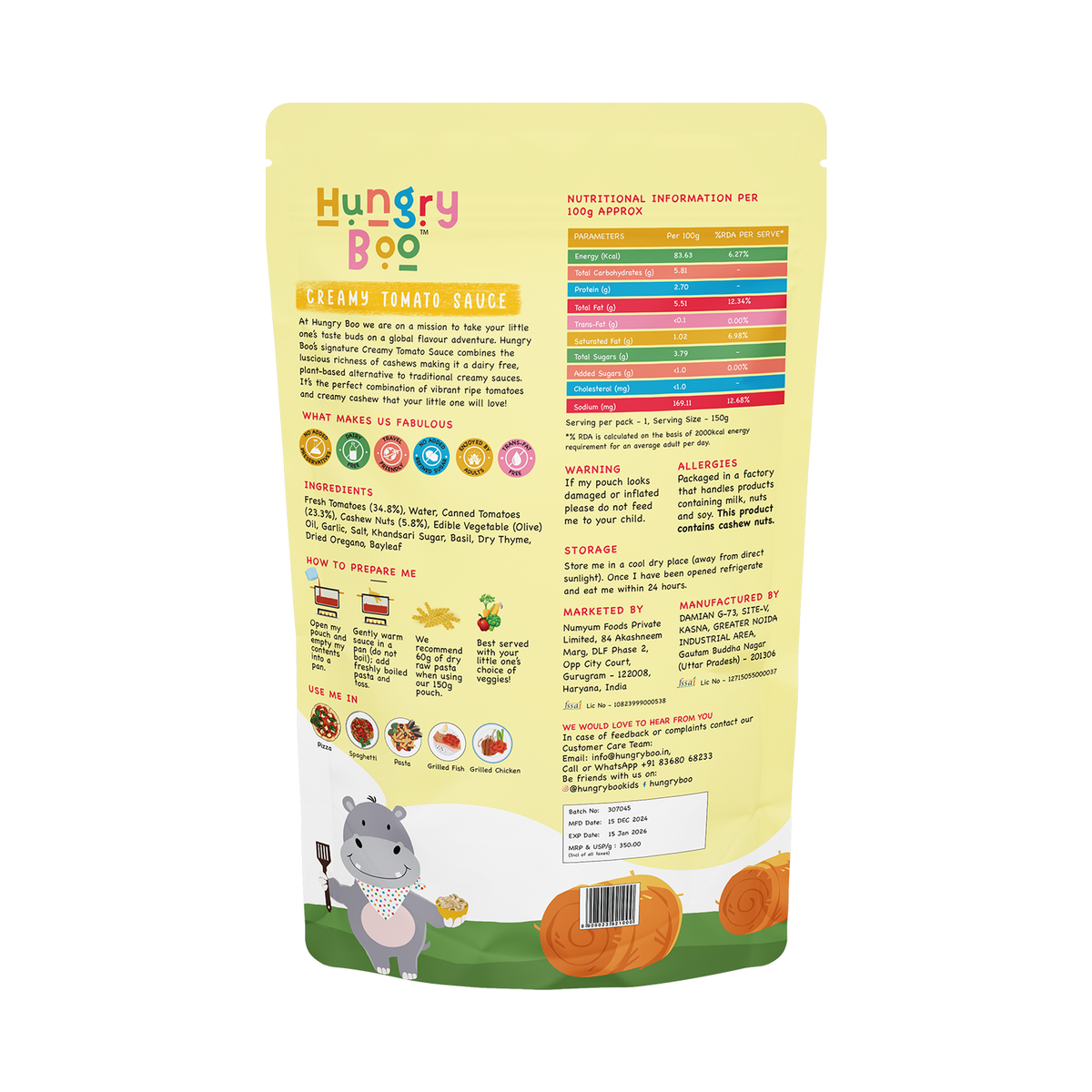 Creamy Tomato Sauce for Kids | Delicious & Nutritious – Hungry Boo